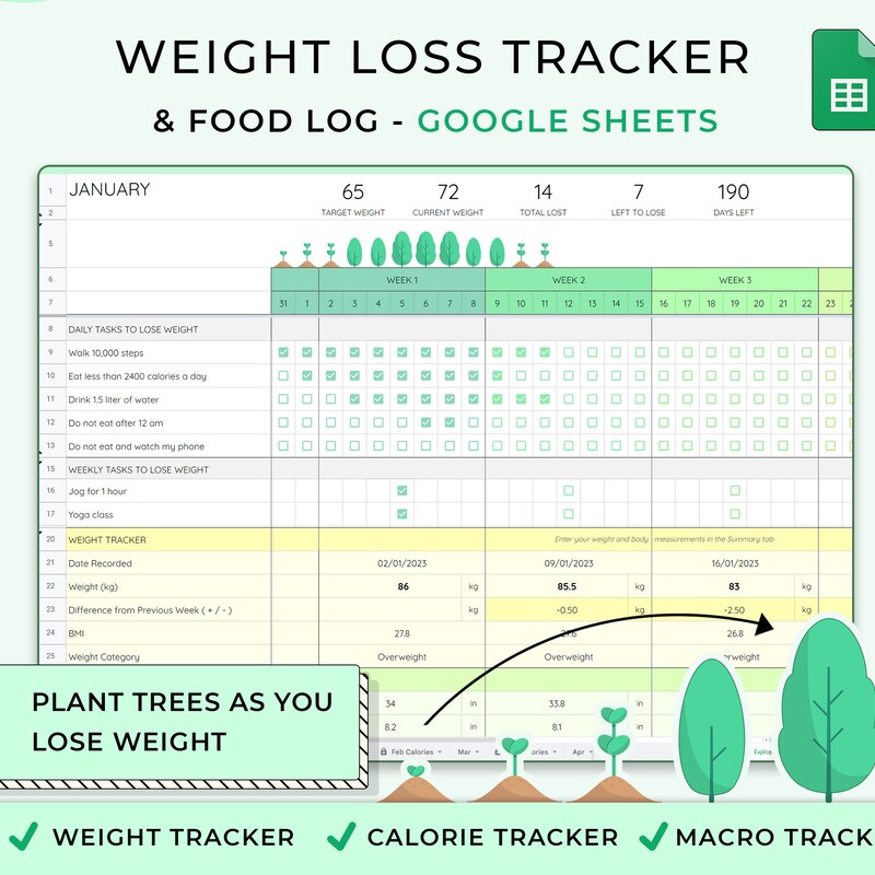Weight Loss Tracker - Etsy