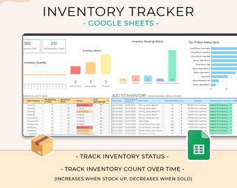 Manufacturing Inventory Tracker Google Sheet (Instant Download) - Etsy