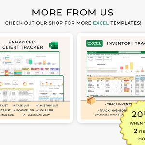 Excel Client Tracker, Small Business Template, CRM Dashboard, Excel ...