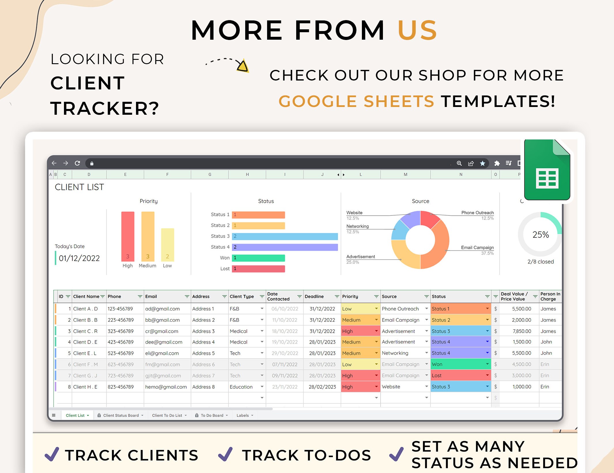 Inventory Tracker Spreadsheet Google Sheets Inventory - Etsy