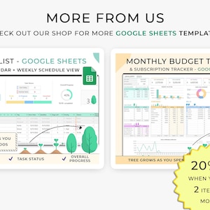 Income and Expense Tracker Google Sheets Spreadsheet, Personal ...