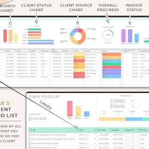 Client Tracker, Small Business Template, Google Sheets, CRM Dashboard ...