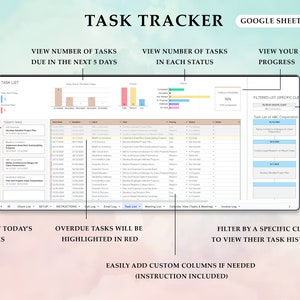 Client Tracker, Small Business Template, Google Sheets, CRM Dashboard ...