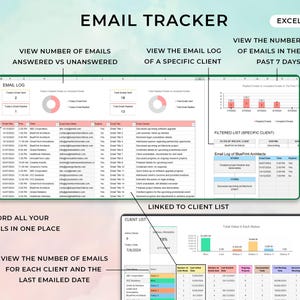 Excel Client Tracker, Small Business Template, CRM Dashboard, Excel ...