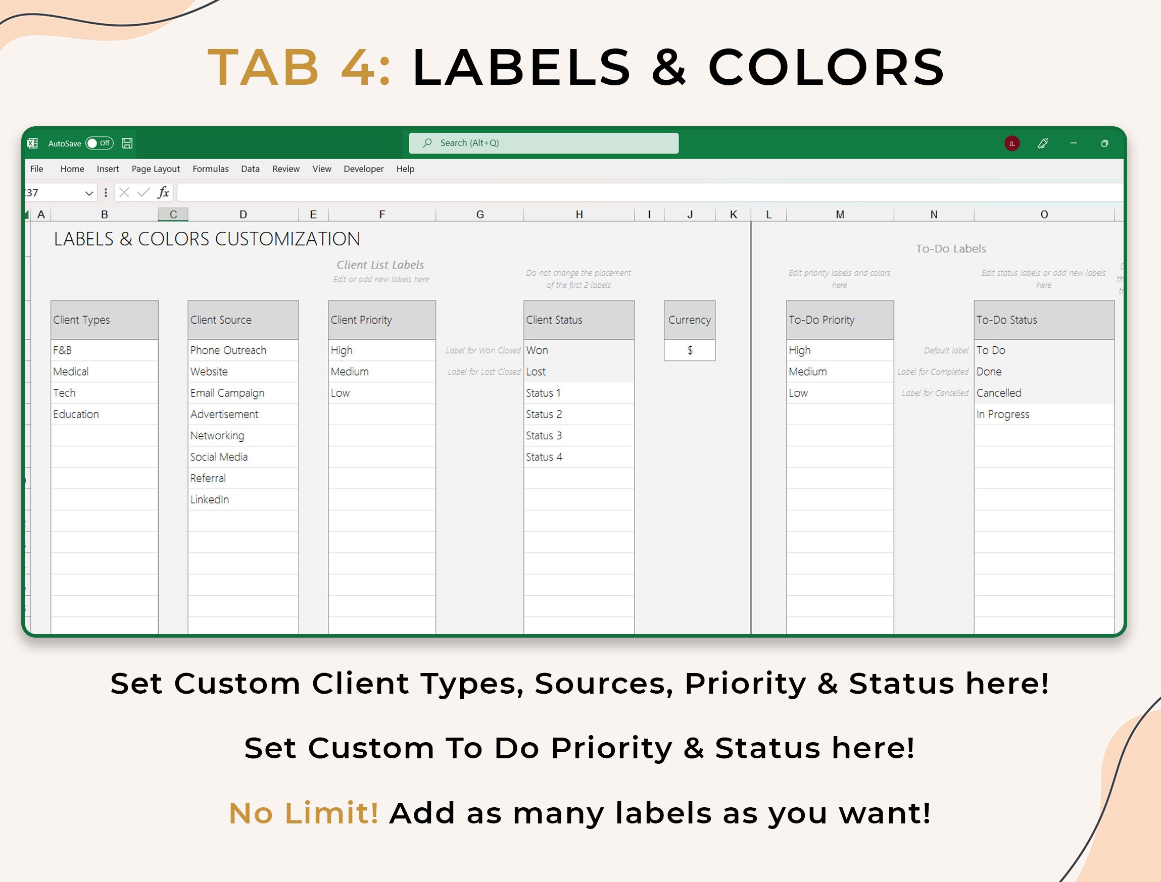 Excel Client Tracker Small Business Template CRM Dashboard - Etsy