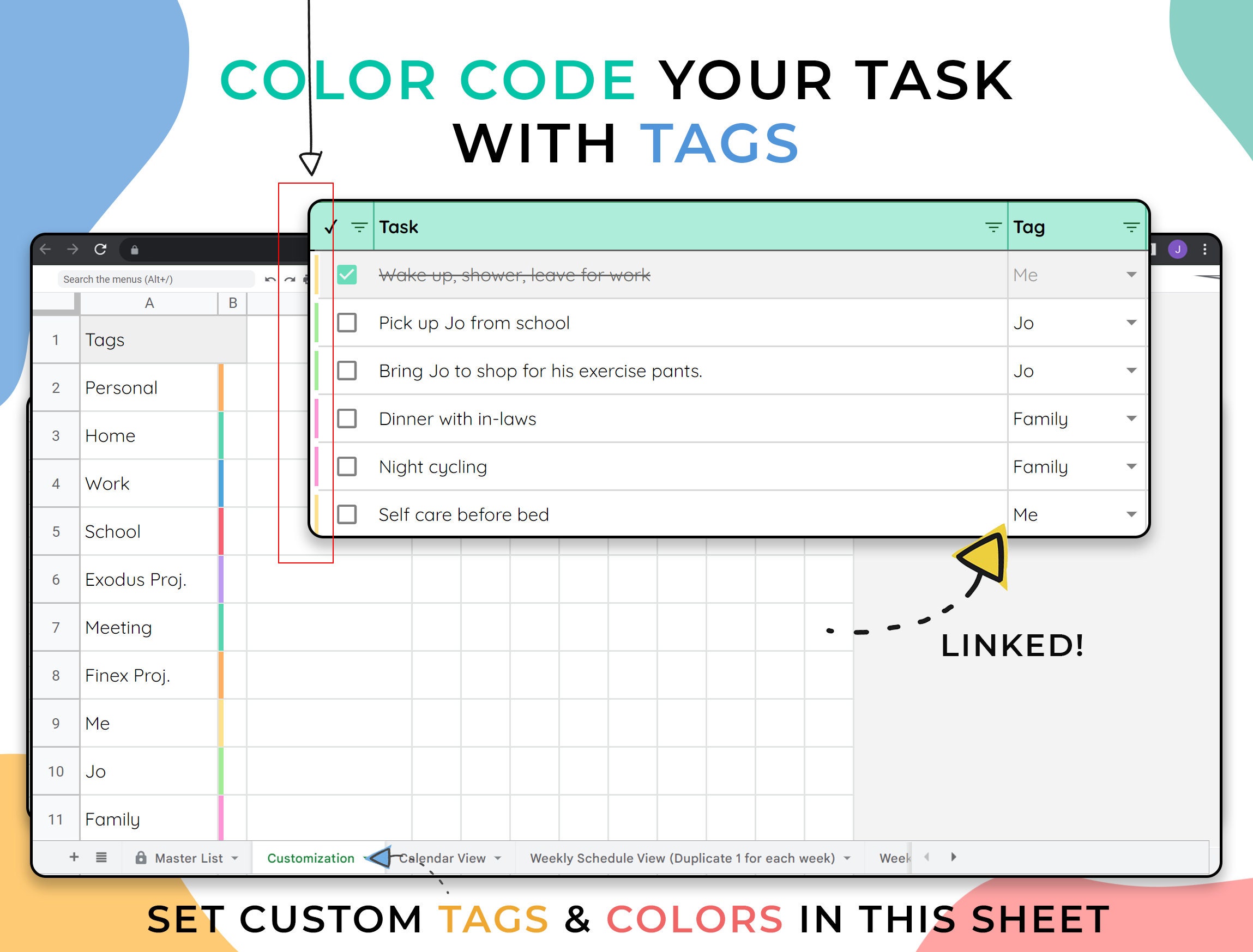 To Do List Template, Google Sheets Spreadsheet, Checklist Template ...