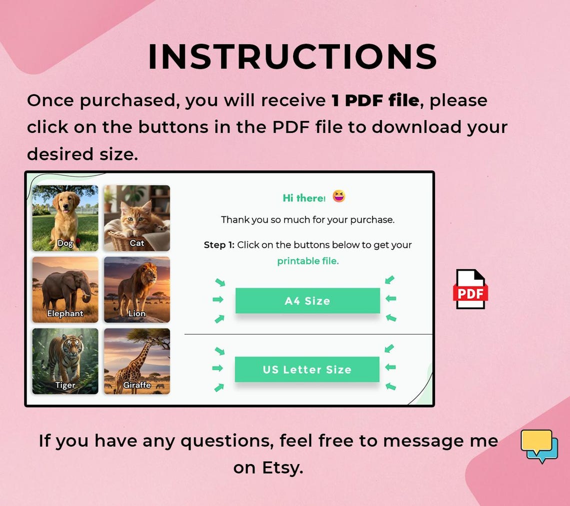 Baby Animal Matching Game, Montessori Flashcards (printable) - Etsy