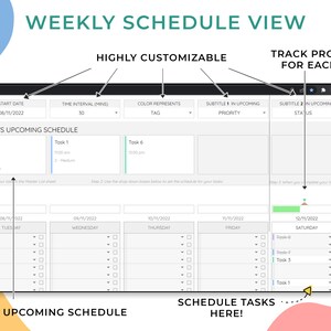 To Do List Template, Google Sheets Spreadsheet, Daily to Do, Digital ...