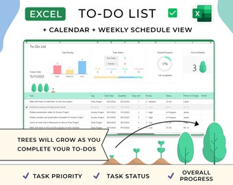 Brain Dump Excel Spreadsheet, Adhd to Do List, Excel Dashboard, Digital Planner 2023, Task Excel ...