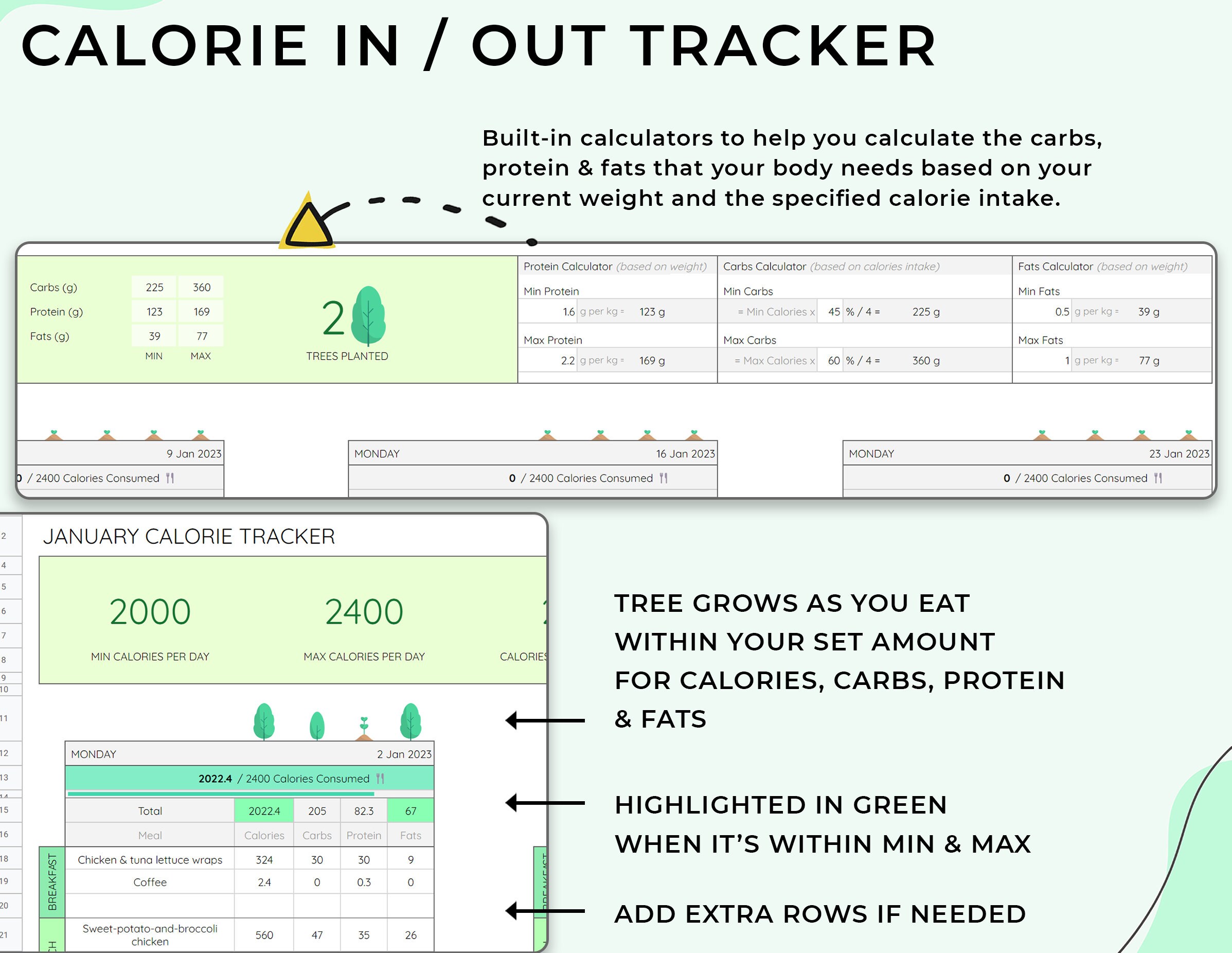 Weight Loss Tracker Body Measurement Tracker Macro Tracker - Etsy
