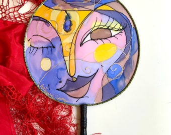Smiley Face Hand Fan - Etsy