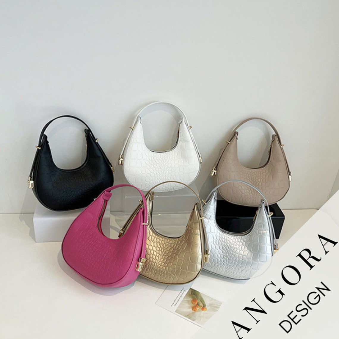 Small Leather Handbag Vintage Like Shoulder Bag Stylish - Etsy