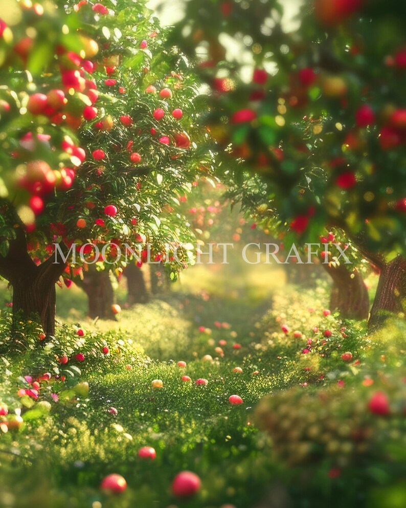 Apple Orchard Digital Backgrounds-backdrops Bundle - Etsy