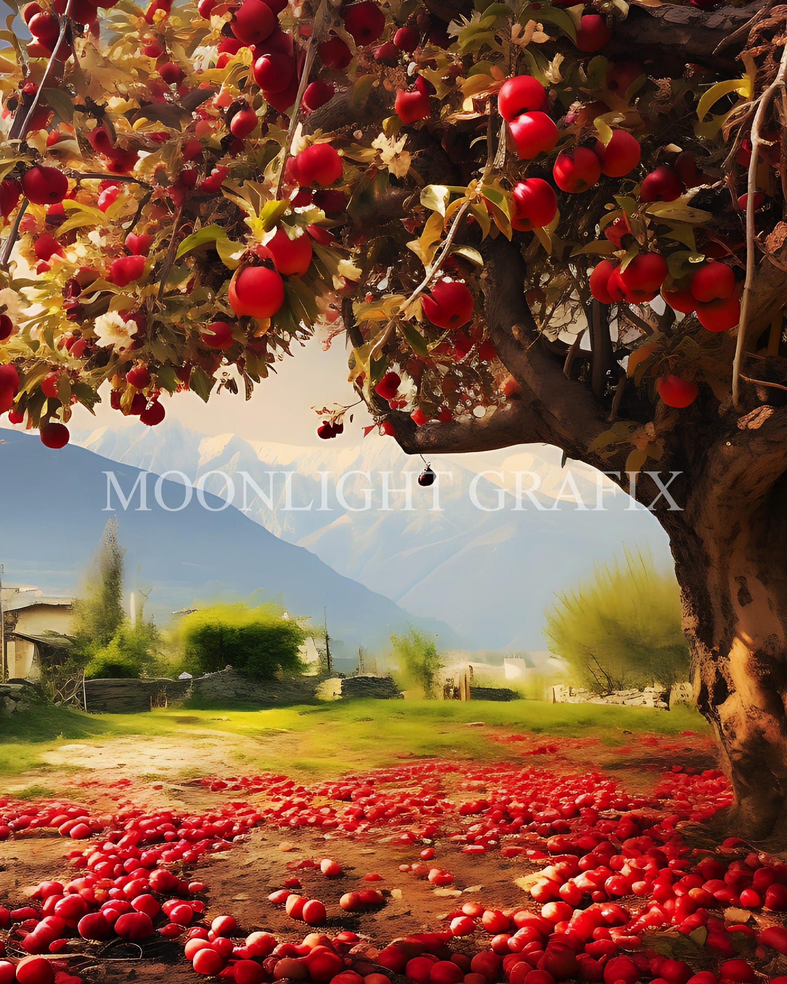 Apple Orchard Digital Backgrounds-backdrops Bundle - Etsy