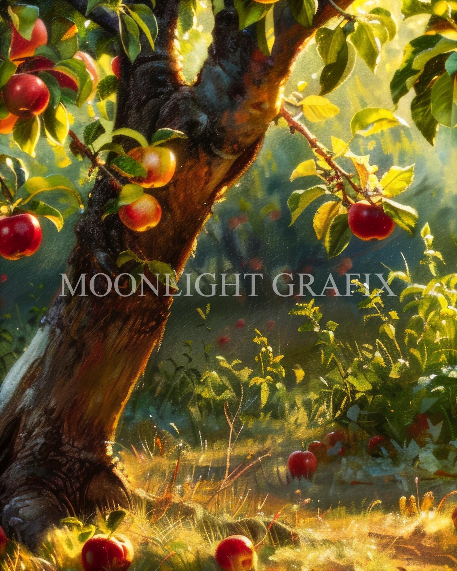 Apple Orchard Digital Backgrounds-backdrops Bundle - Etsy