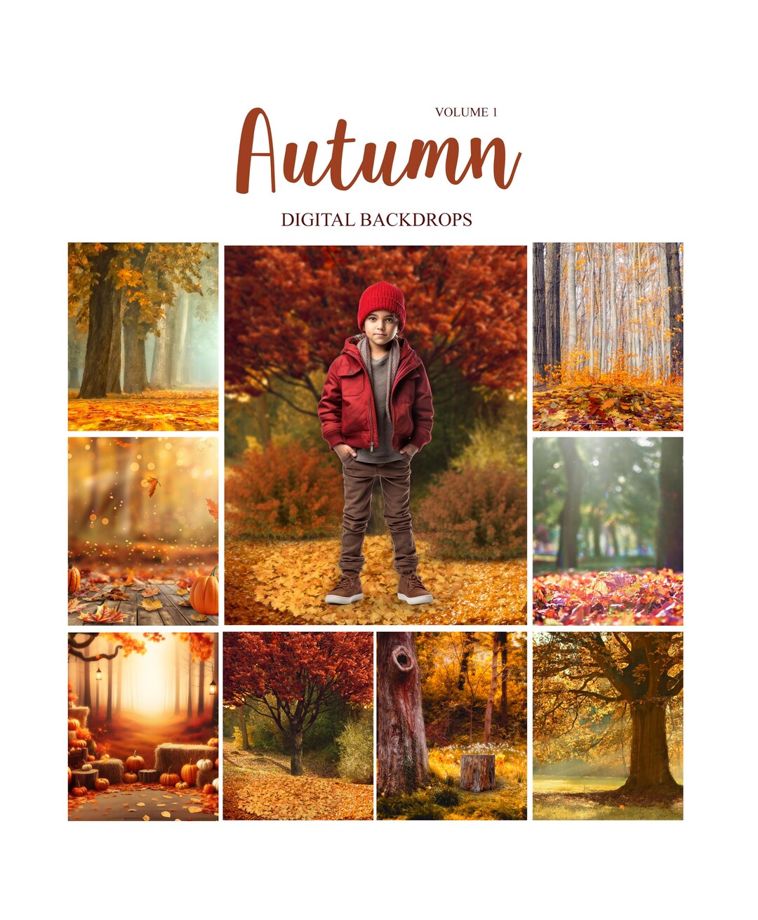 Autumn Digital Backgrounds-backdrops Bundle - Etsy