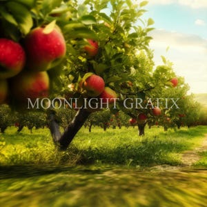 Apple Orchard Digital Backgrounds-backdrops Bundle - Etsy