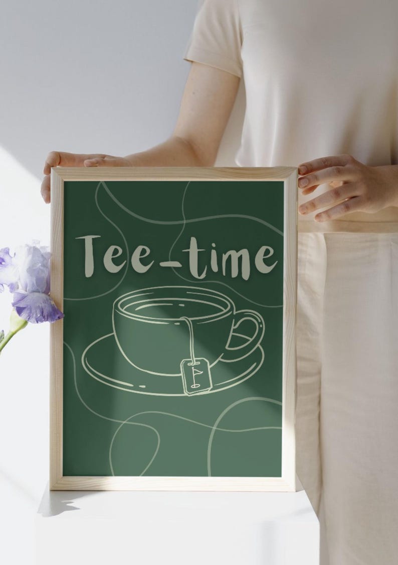 Tee-time A4 Golf Print. Aesthetic, Minimal, Green Golf Print/poster ...