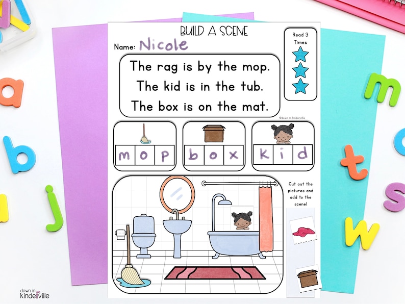 Kindergarten CVC Printable Worksheets, Reading Worksheet, Home Learning ...