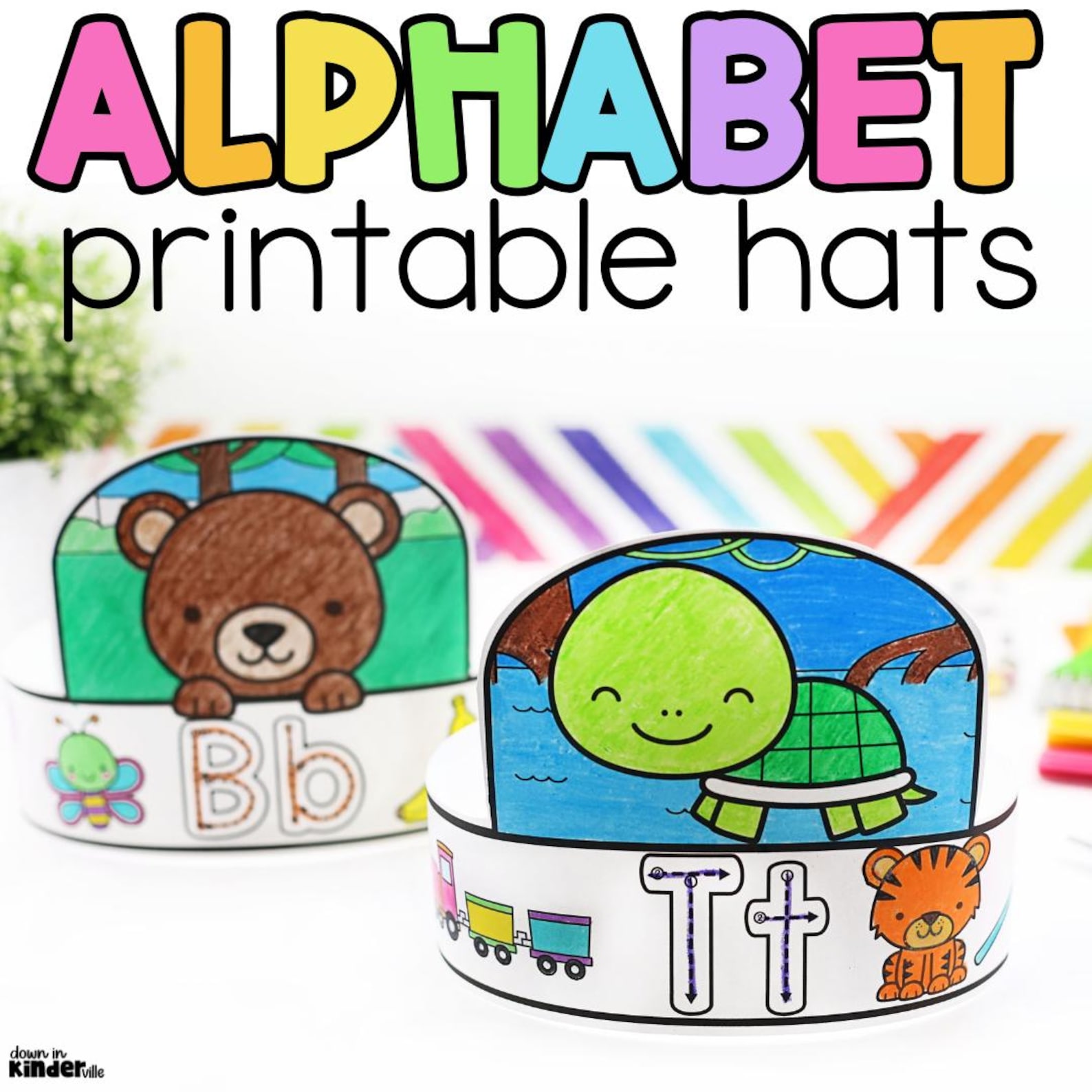 Alphabet Hats - Letter Crowns - Kindergarten, Pre-k, Homeschool ...