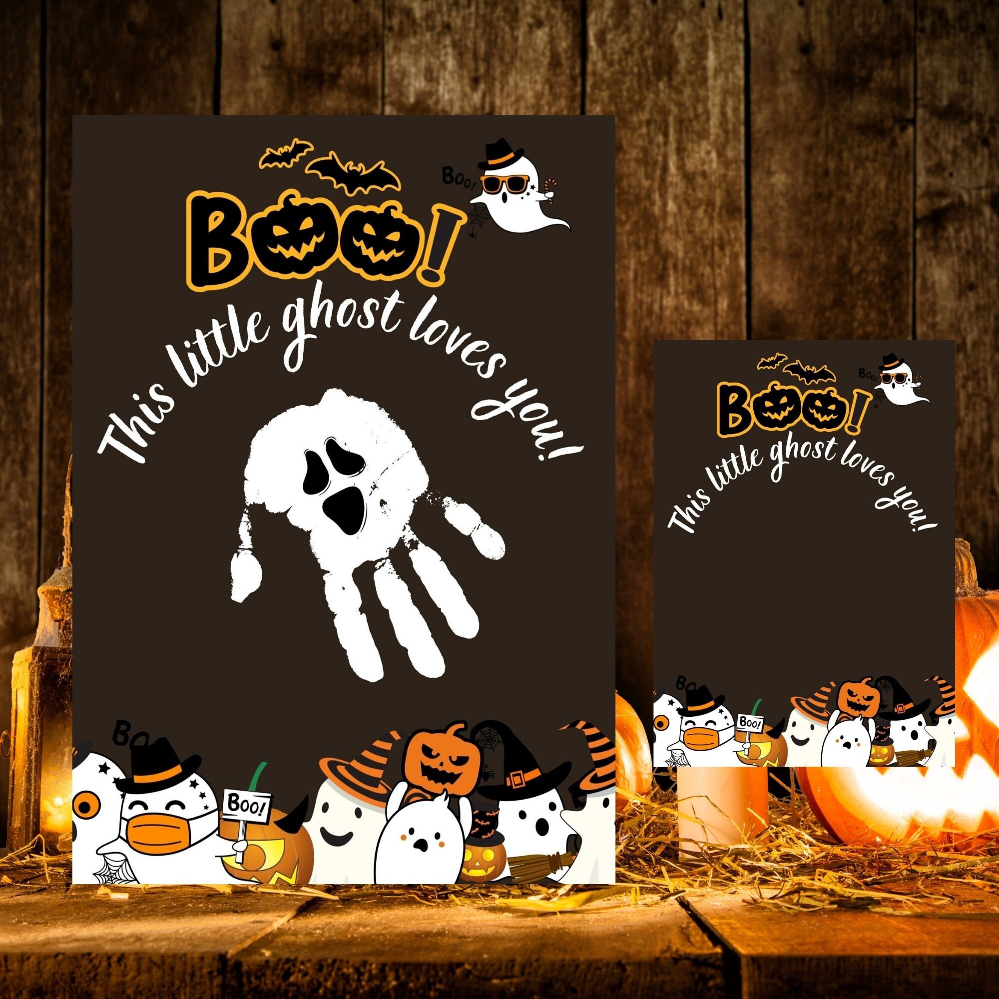 Spooky Halloween Handprint Art Craft Printable Activity for Kids ...