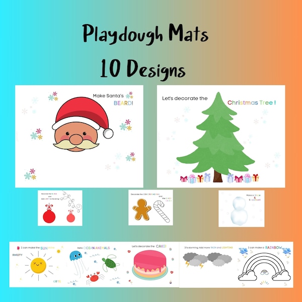 Play Dough Mats - Etsy
