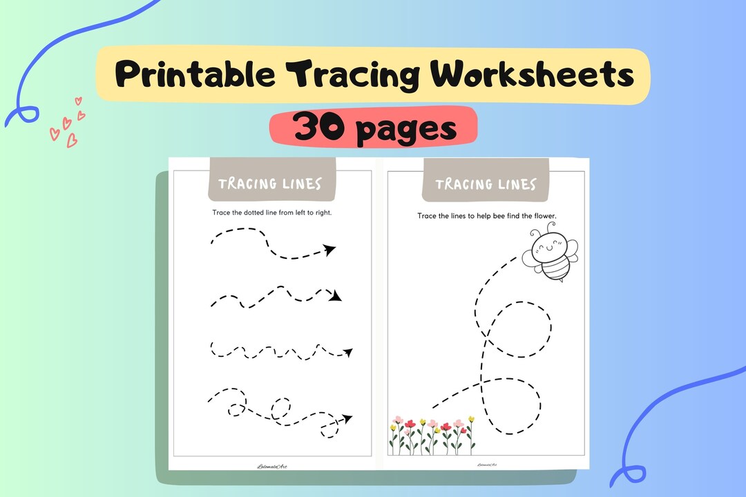 Line Tracing Practice / Pre Handwriting Line Tracing /busy - Etsy Ireland