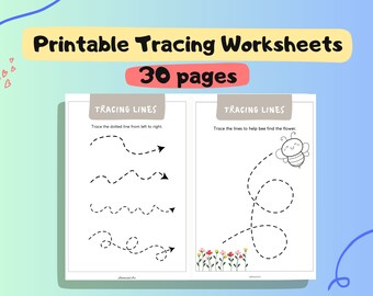 Alphabet Tracing Practice Busy Book Printable Preschool - Etsy
