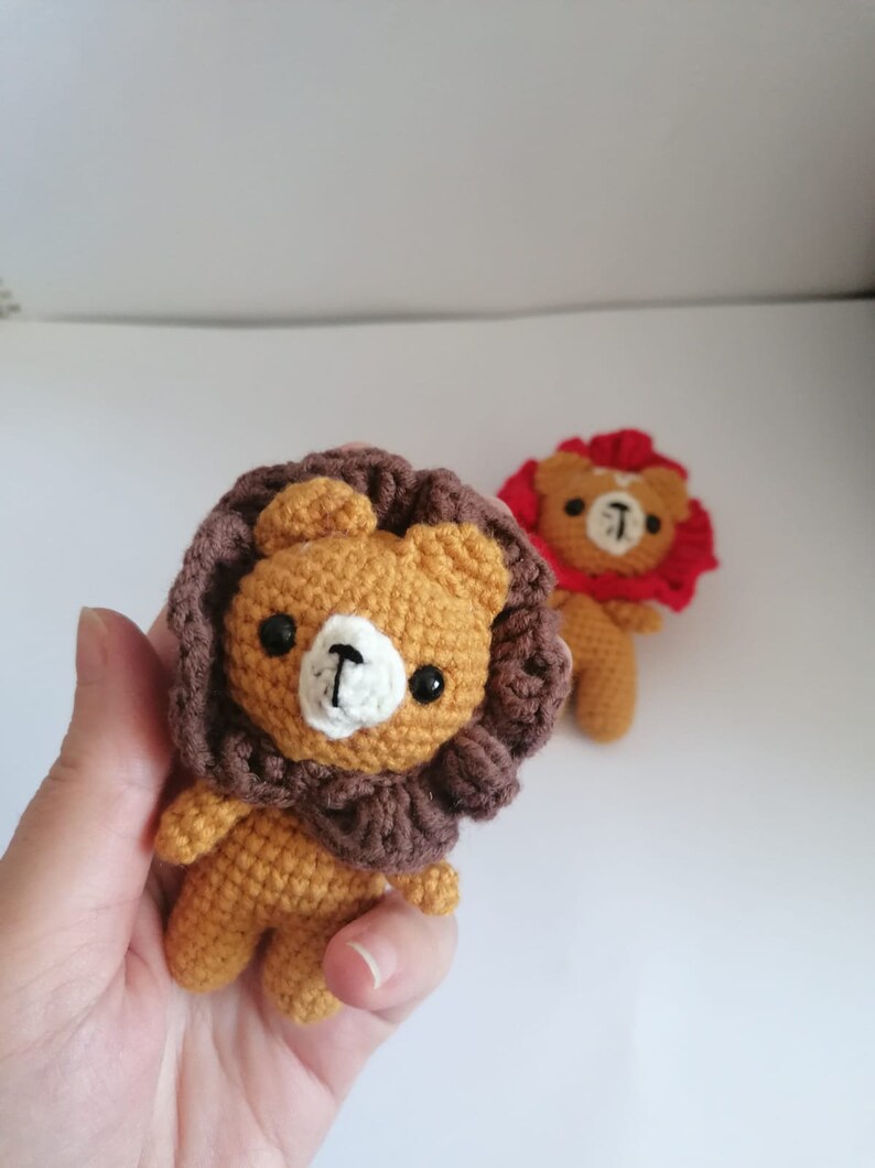 Little Lion Amigurumi Pattern, Keychain Pattern - DIY Crochet Project ...
