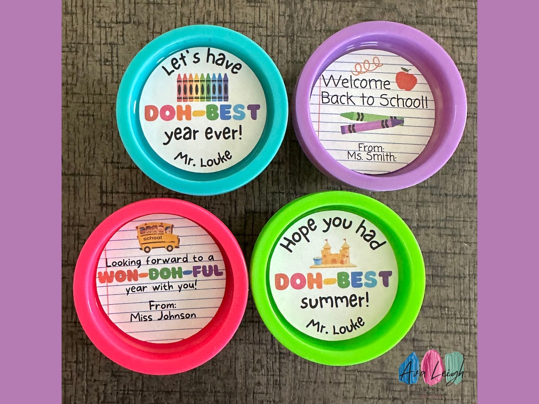 Kids Back to School Play Doh, Back to School Favors, Classmate Gift ...
