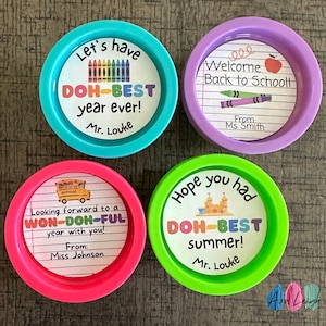 Kids Back to School Play Doh, Back to School Favors, Classmate Gift ...