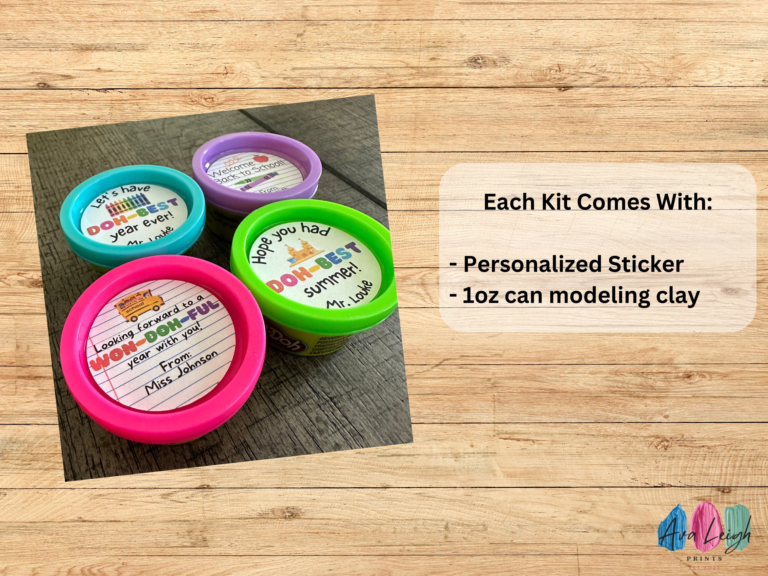 Kids Back to School Play Doh, Back to School Favors, Classmate Gift ...