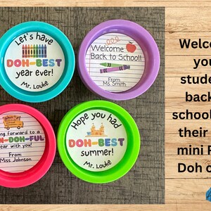 Kids Back to School Play Doh, Back to School Favors, Classmate Gift ...
