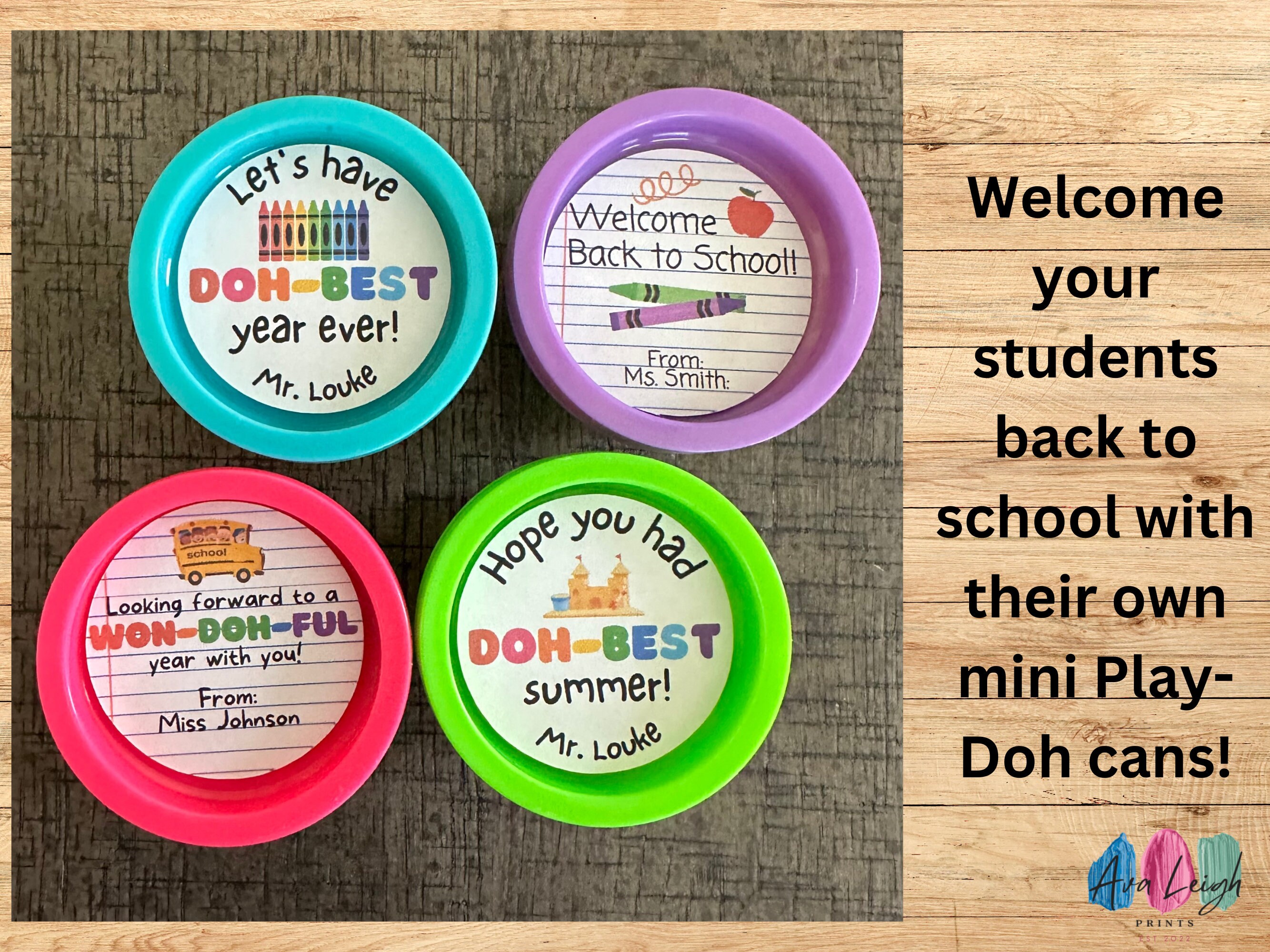 Kids Back to School Play Doh, Back to School Favors, Classmate Gift ...