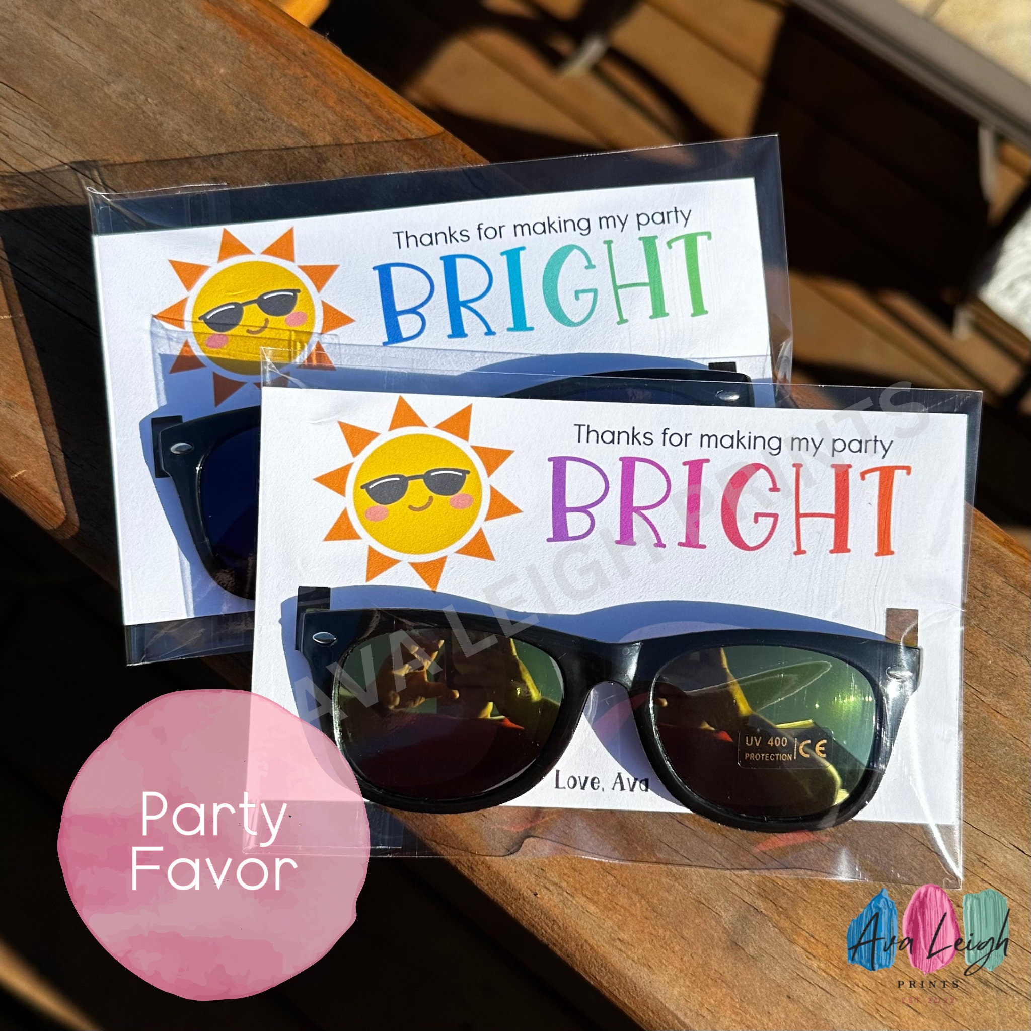 Birthday Party Sunglasses Favor, Summer Birthday Party, Sunglasses ...
