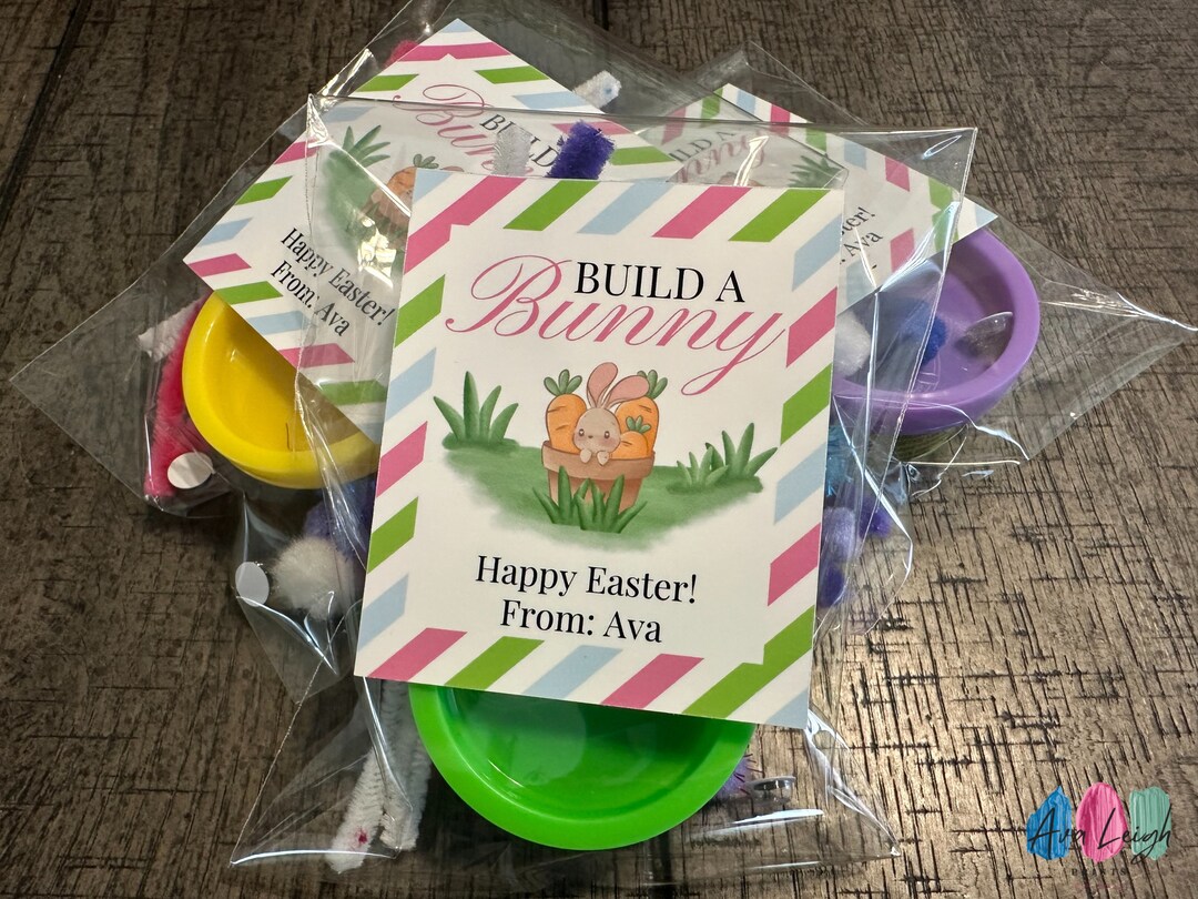 Build a Bunny Easter Kits, Easter Party Favors for Kids, Fidget Toy ...