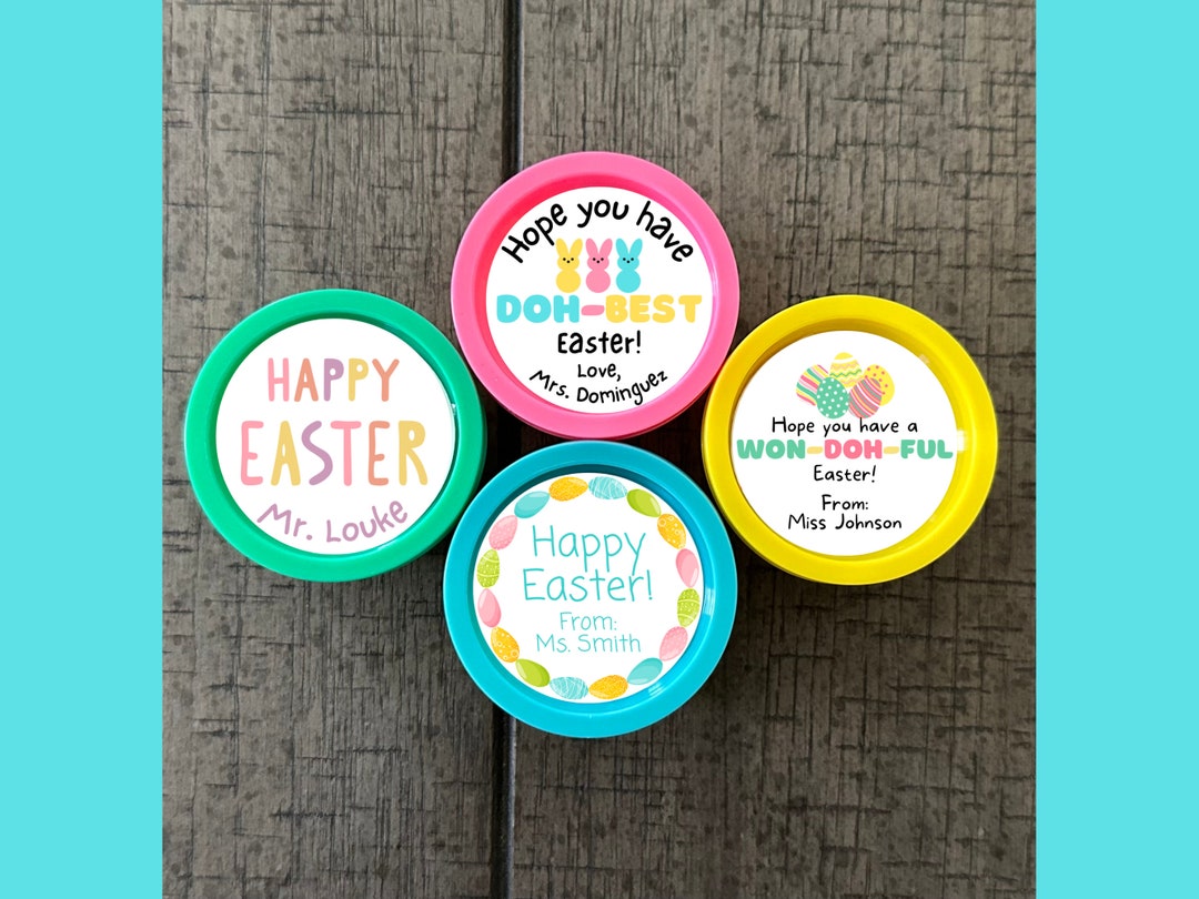 Kids Easter Play Doh, Custom Easter Dough Gift, Easter Church Favor ...