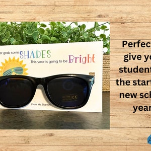 Kids Back to School Sunglasses Gift, Classroom Favors, Gift From ...