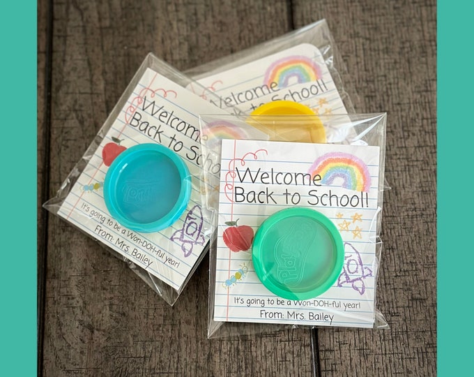 Custom Back to School Personalized Play Dough Gift, First Day of School ...
