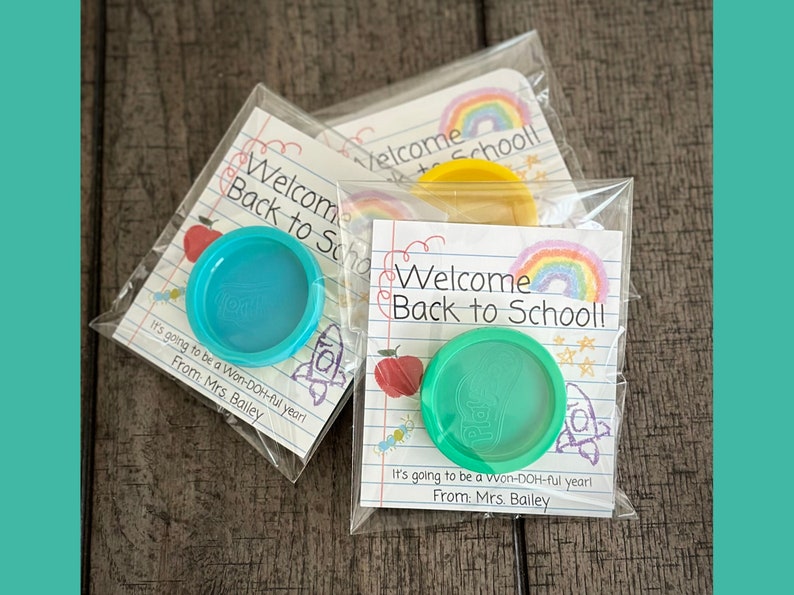 Custom Back to School Personalized Play Dough Gift, First Day of School ...