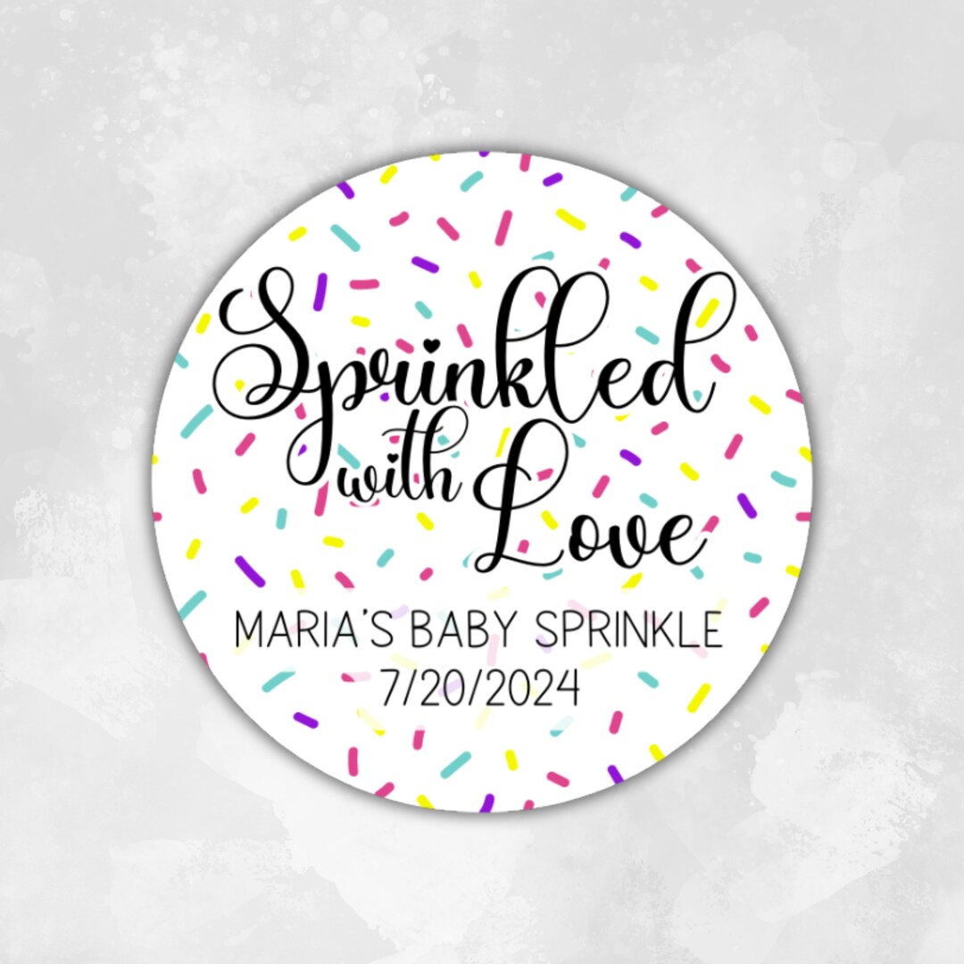Sprinkled With Love Labels for Baby Shower Sprinkle, Baby Shower Treat ...