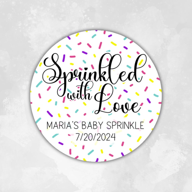 Sprinkled With Love Labels for Baby Shower Sprinkle, Baby Shower Treat ...
