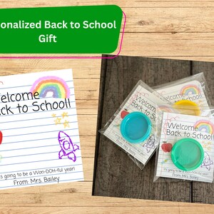 Custom Back to School Personalized Play Dough Gift, First Day of School ...