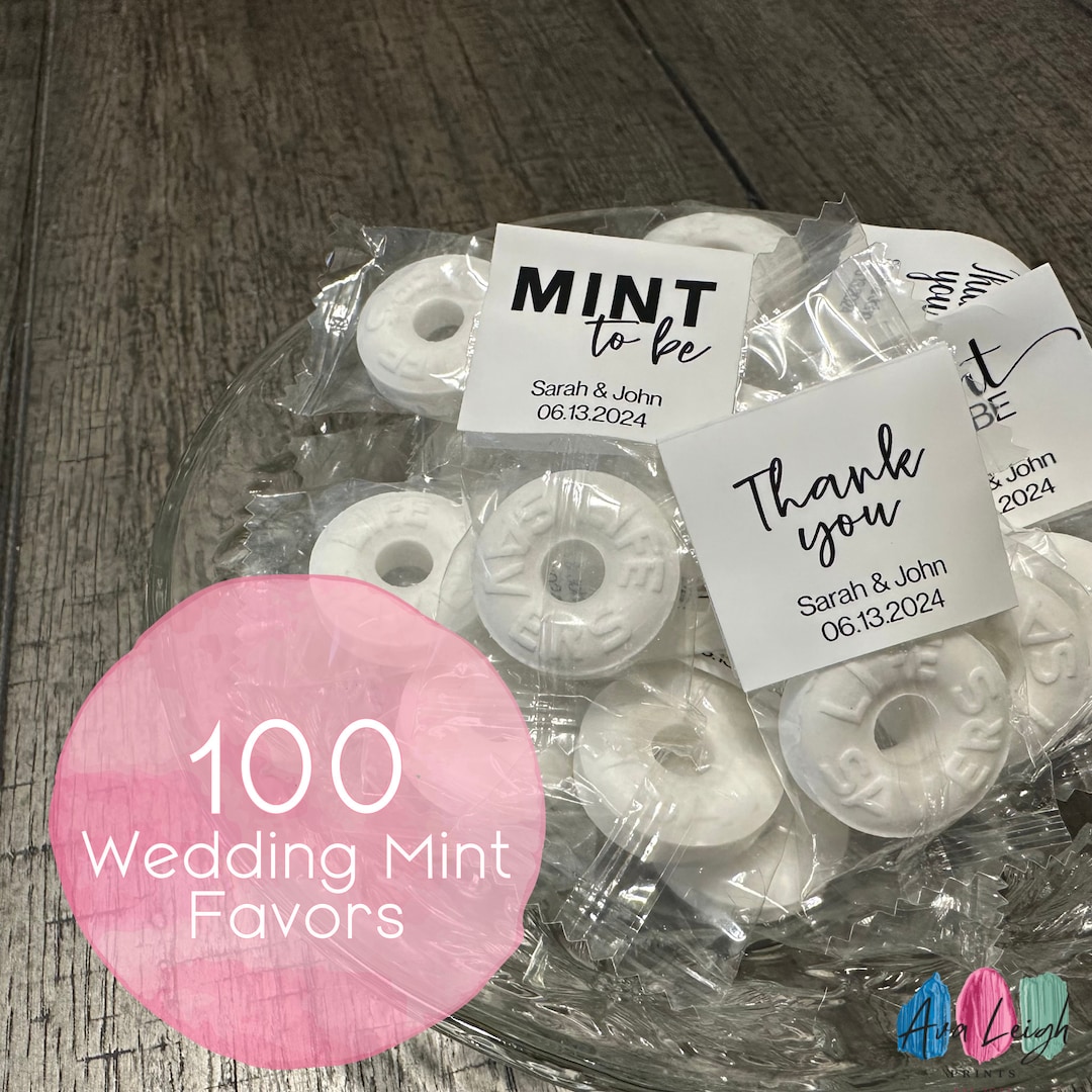 Mint to Be Custom Wedding Favors, Bridal Shower Treat, 100 Pcs Wedding ...