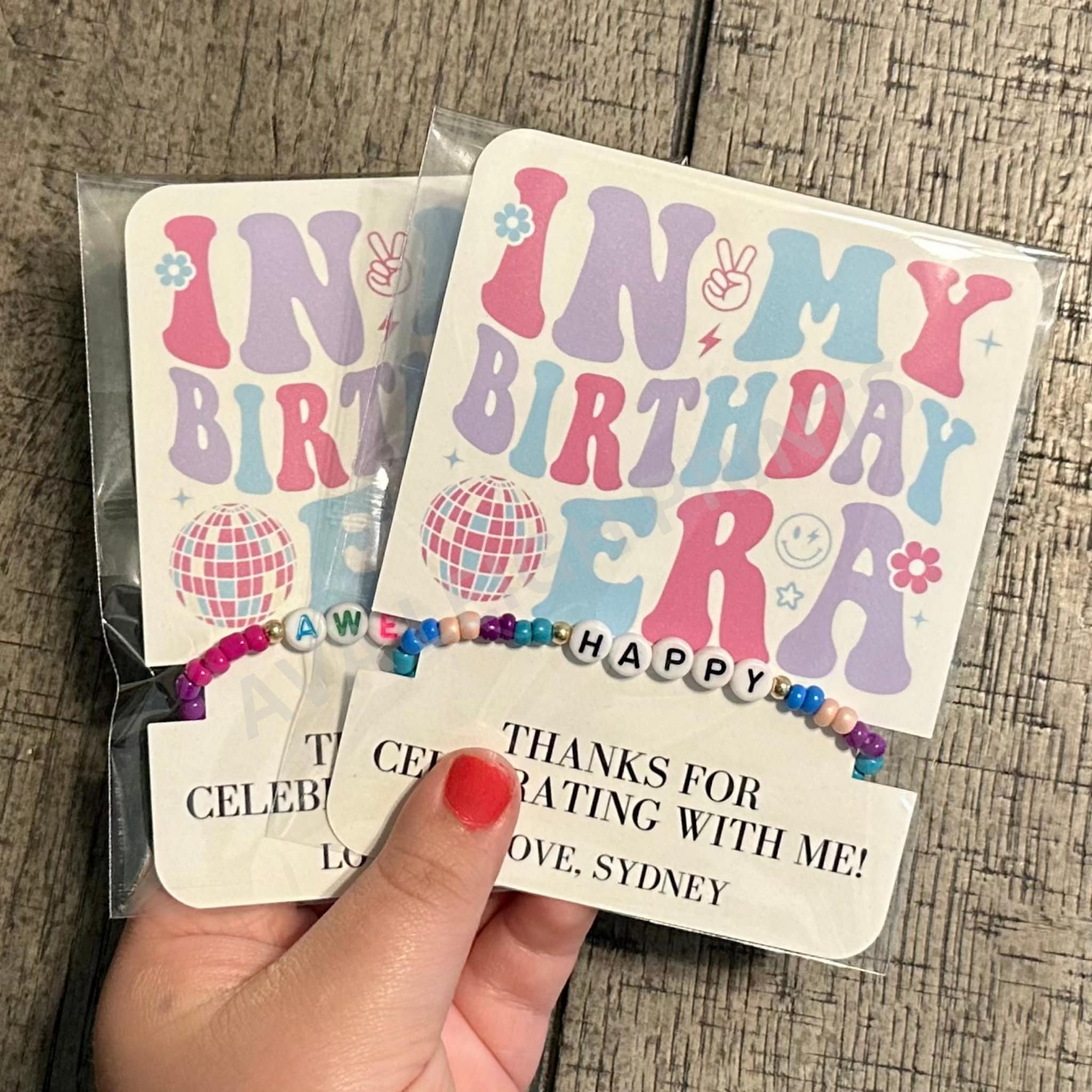 In My Birthday Era Friendship Bracelet Party Favor, Pop Star Teenage ...