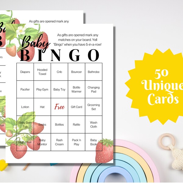 Baby Shower Bingo Etsy