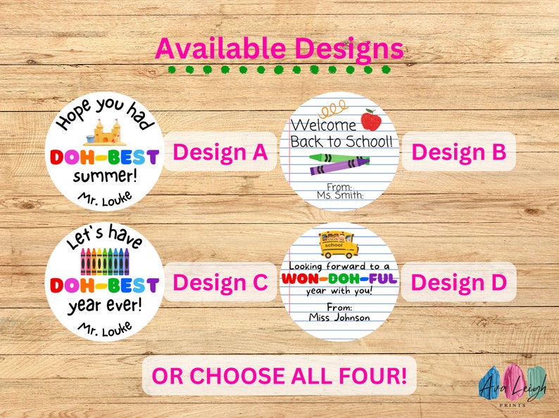 Back to School Mini Playdoh Can Labels, Stickers for Back to School ...