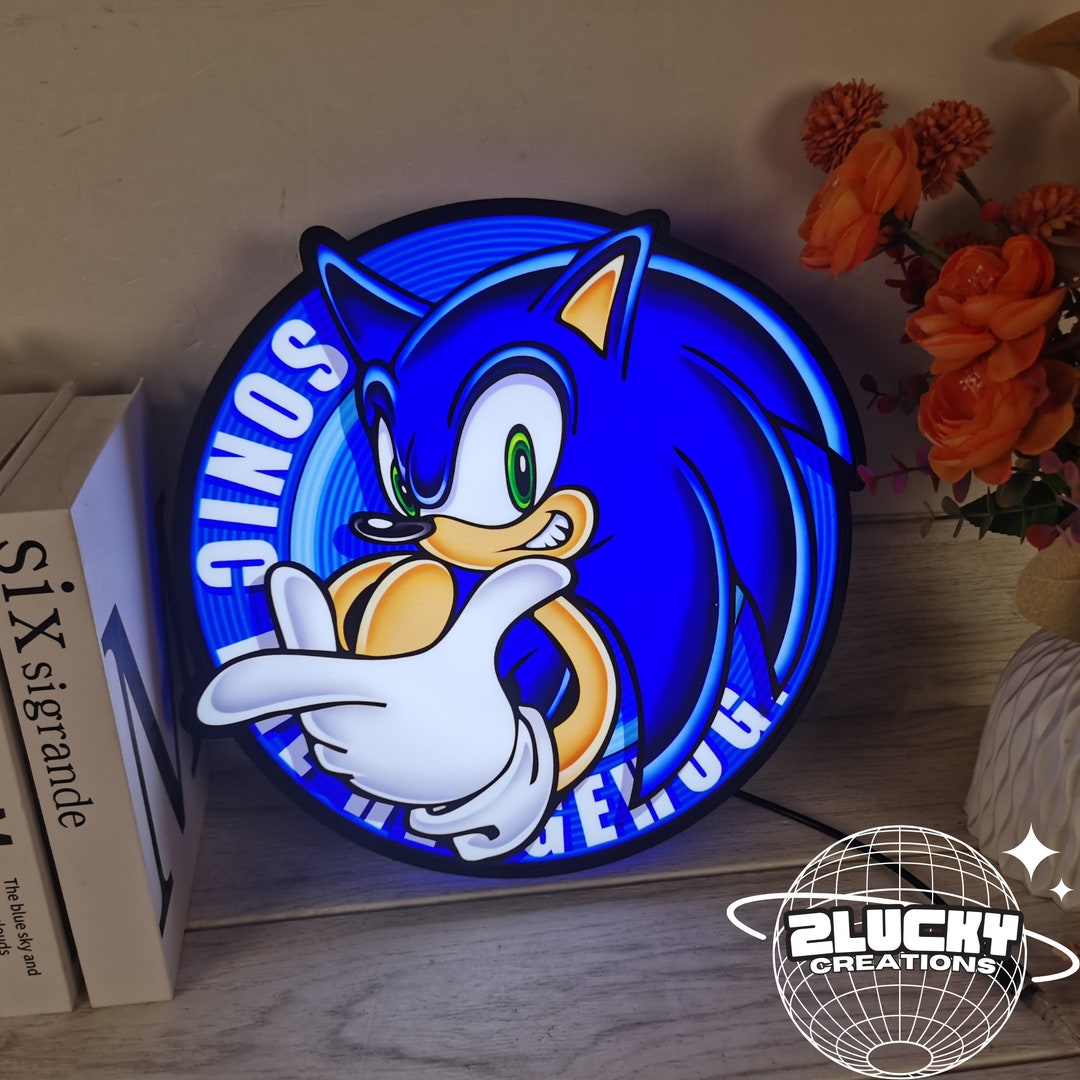 Sonic the Hedgehog 3D LED Lightbox Sega Sonic Logo USB - Etsy