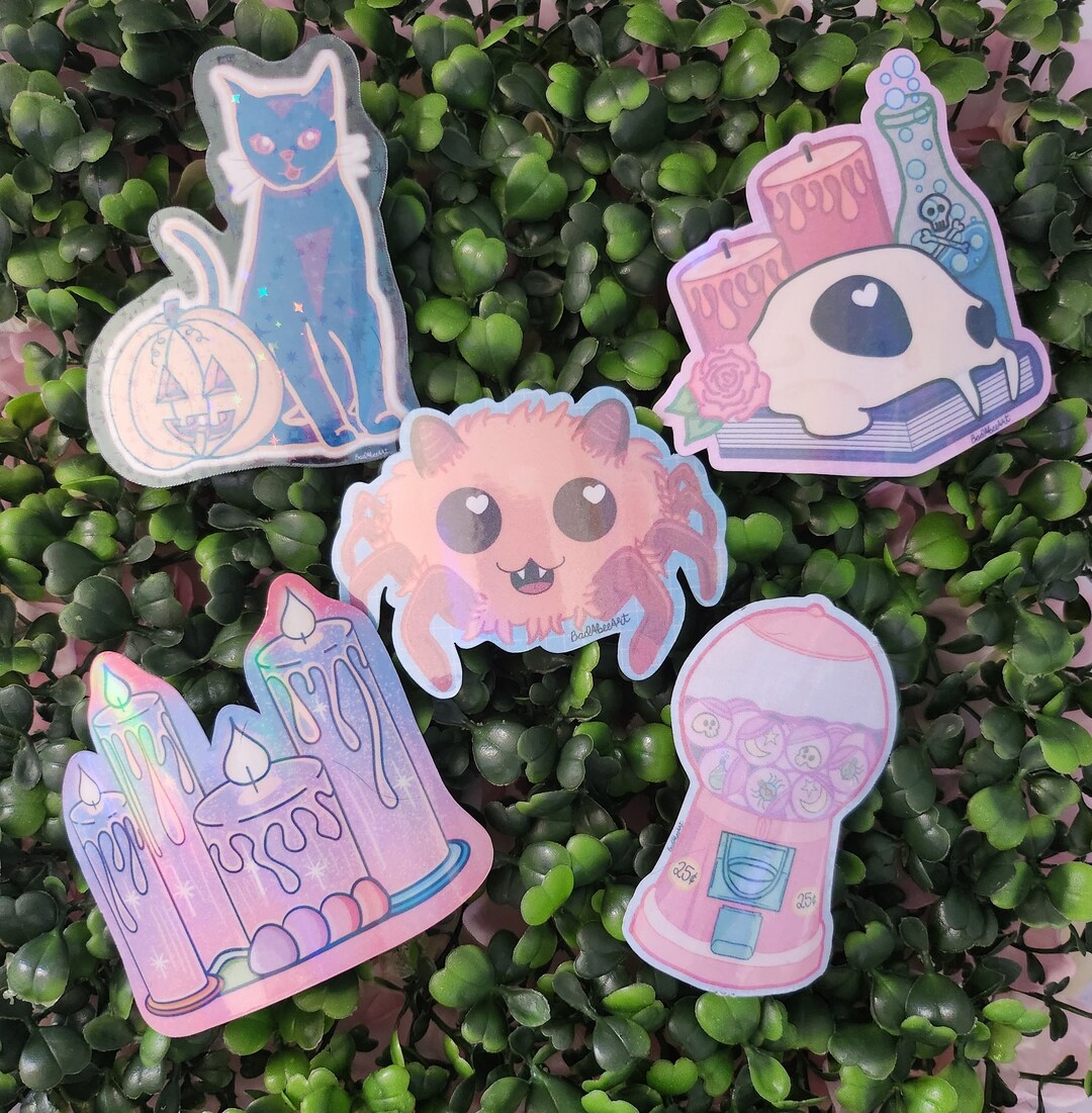 Creepy Kawaii Galaxy Sticker Pack 5 Stickers Vinyl Sticker Paper With ...