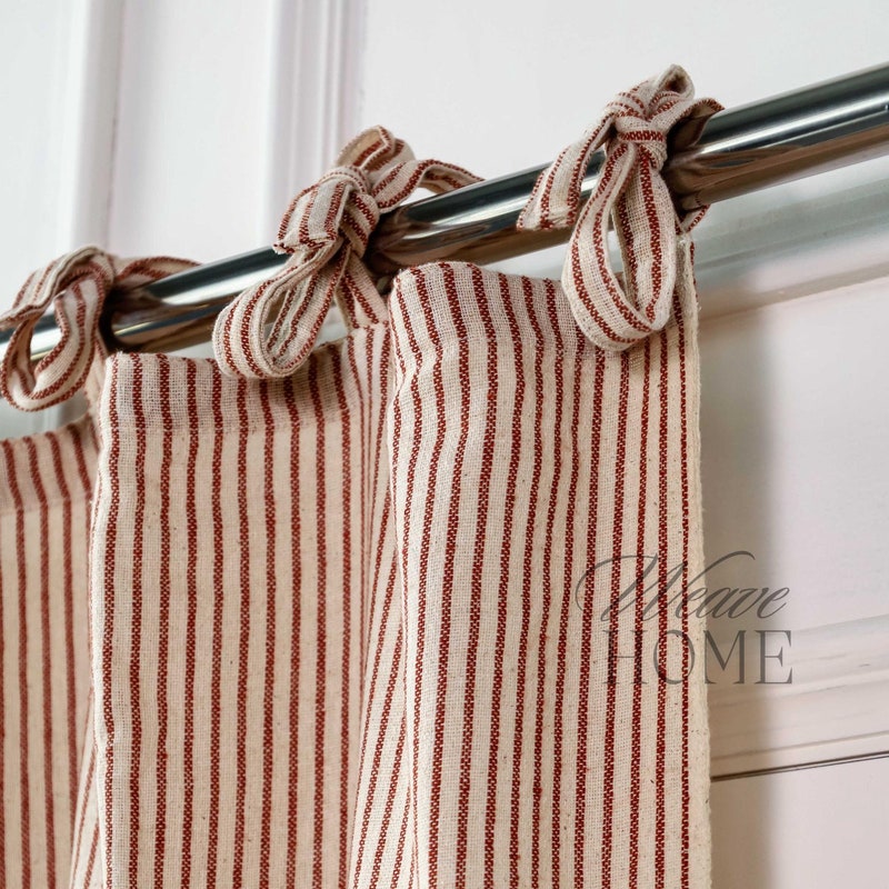 Red Curtains Stripe - Etsy